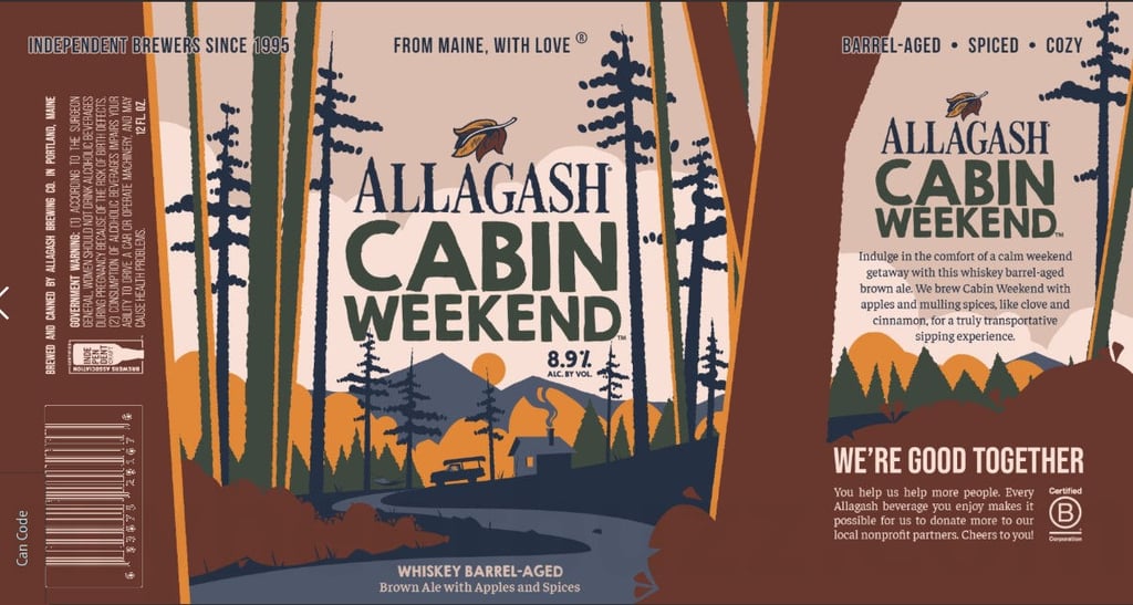 Allagash Adding Cabin Weekend Whiskey Barrel-Aged Brown Ale - My BeerBuzz
