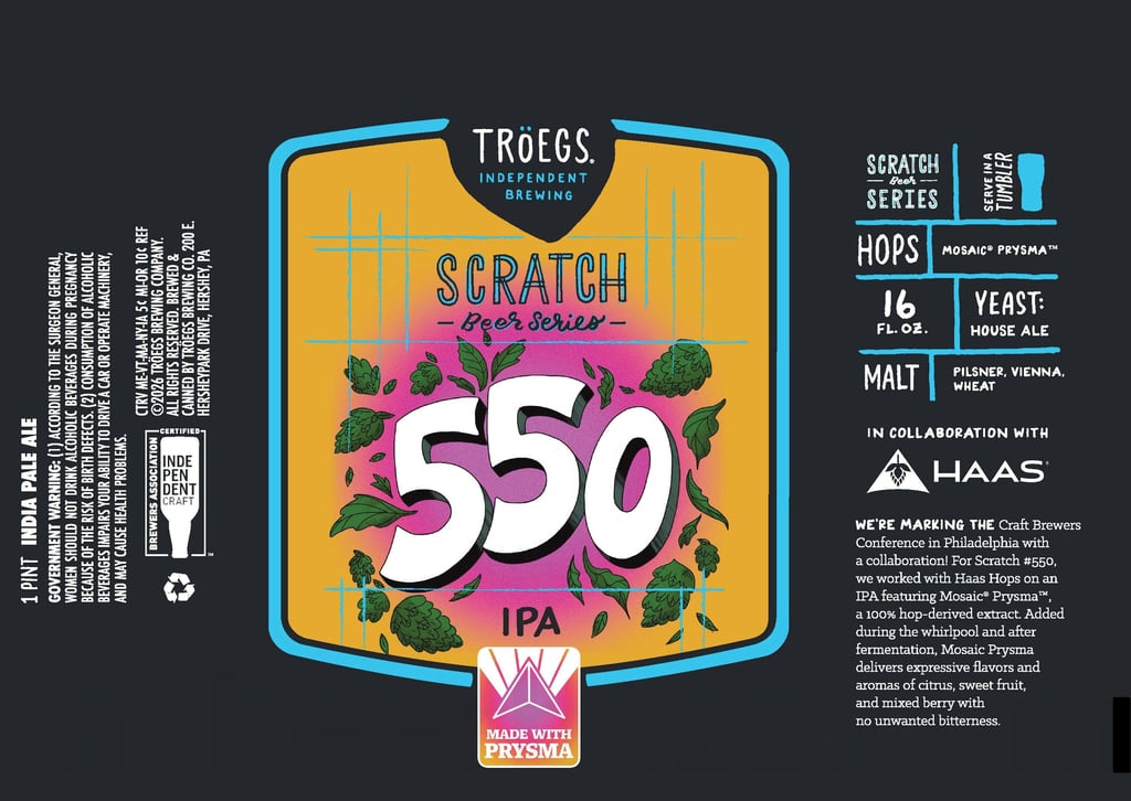 Tröegs Scratch 550 IPA Collaboration With New Prysma Hops