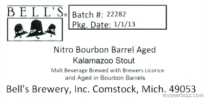 Bell’s Brewery Gets It’s Nitro On - Bourbon Barrel Kalamazoo Stout ...