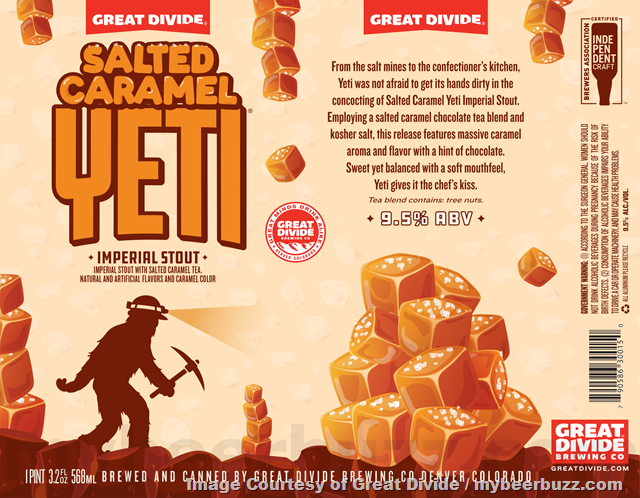 Great Divide Adding Salted Caramel Yeti / Chai Yeti / Yeti Imperial ...