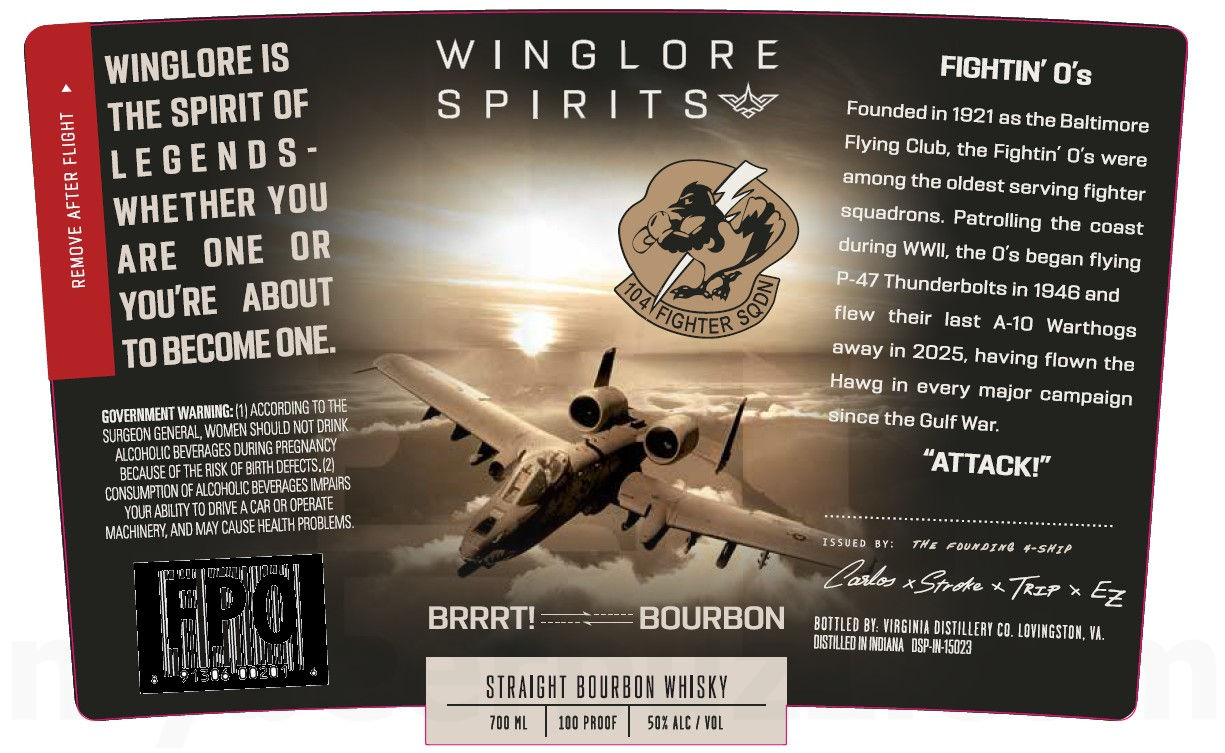 Wingalore Spirits BRRRRT! Bourbon FIghtin’ O’s