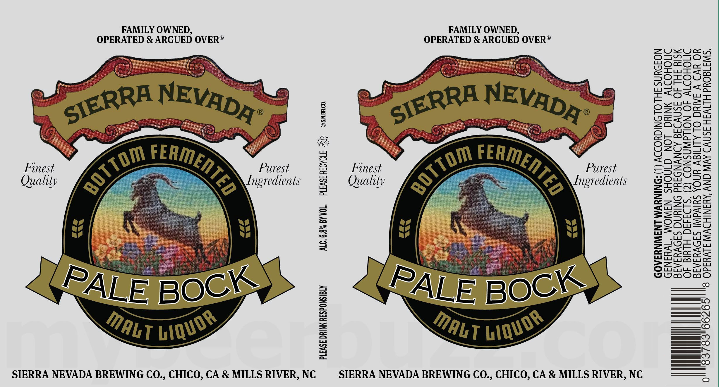 Sierra Nevada Pale Bock Bottom Fermented Malt Liquor Returning - My ...