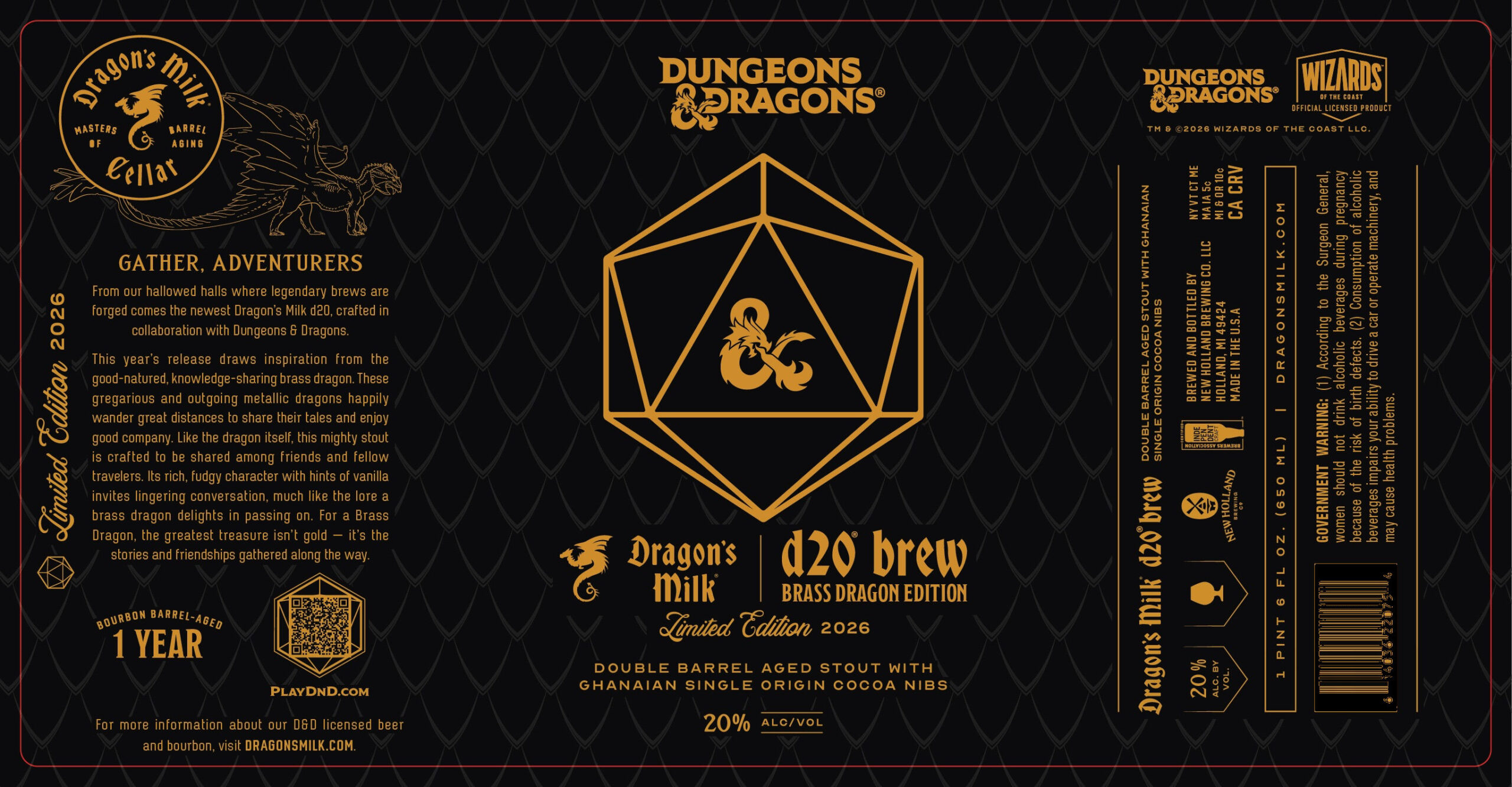 New Holland Dragon's Milk d20 Brew Brass Dragon Edition